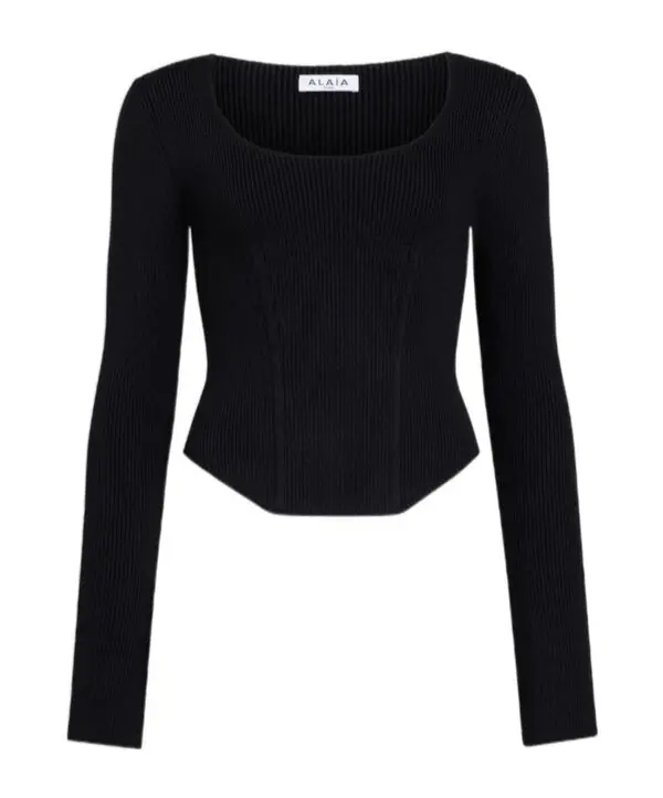 Alaïa Ribbed Corset Top