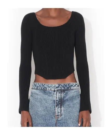 Alaïa Ribbed Corset Top