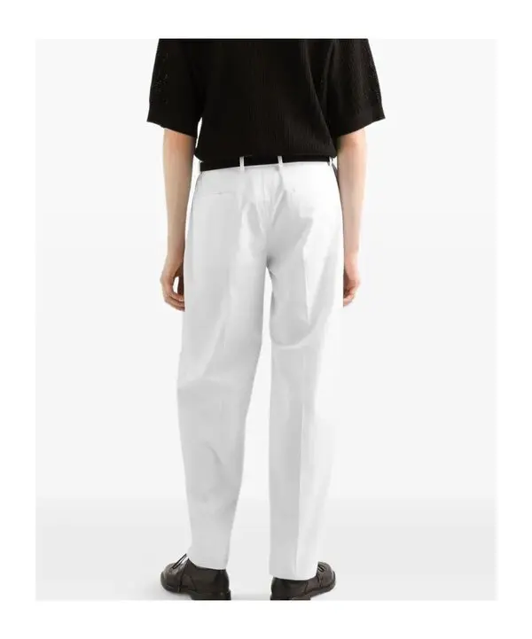 Dolce & Gabbana Pleated Gabardine Trousers - White