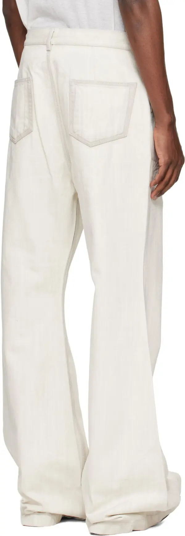 Rick Owens Bolan Bootcut Denim Jeans - Milk Wash