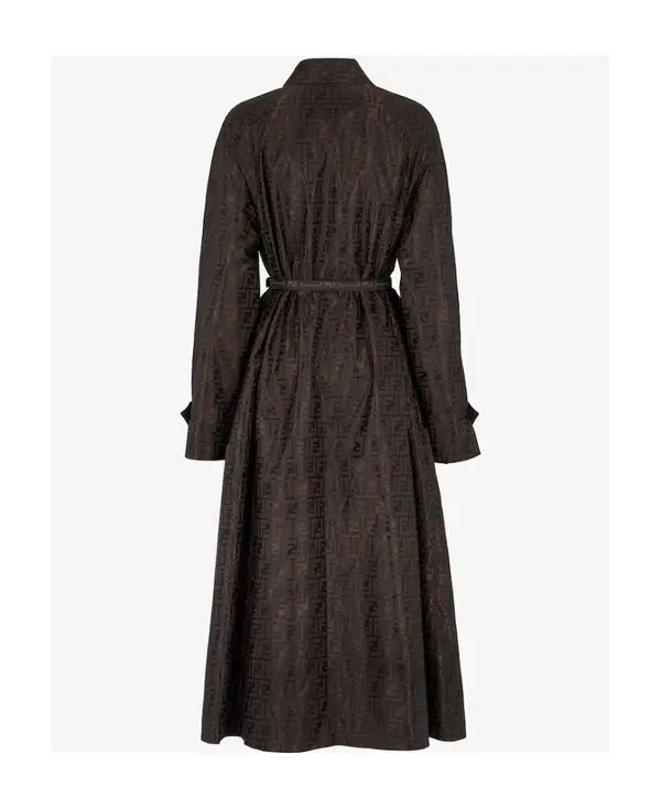 Fendi Ff Jacquard Belted Coat