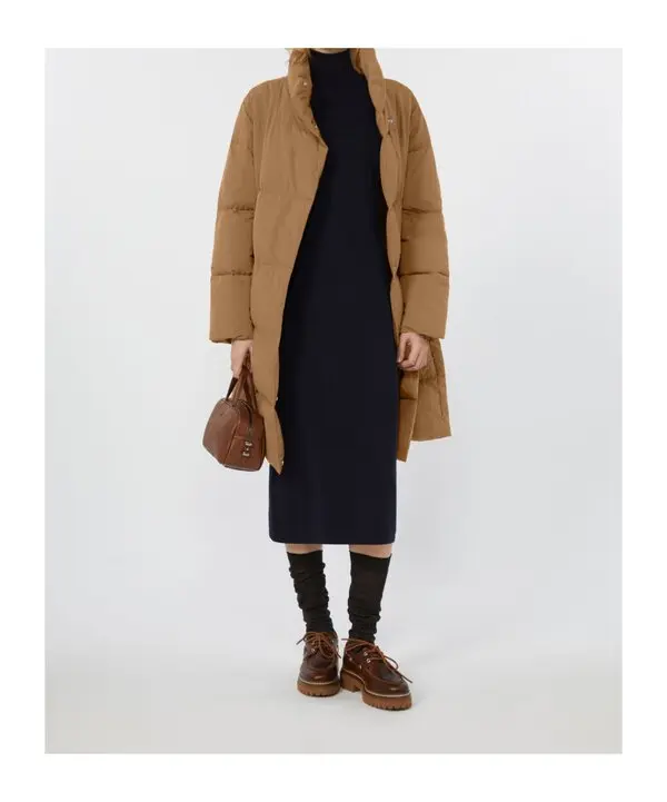 Max Mara Long Sleeve Cotton Coat With Hood