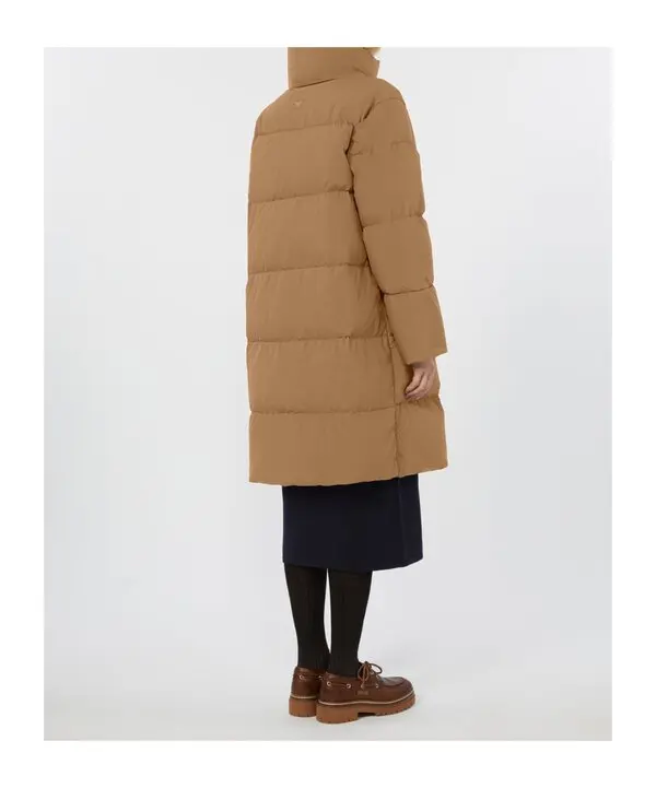 Max Mara Long Sleeve Cotton Coat With Hood