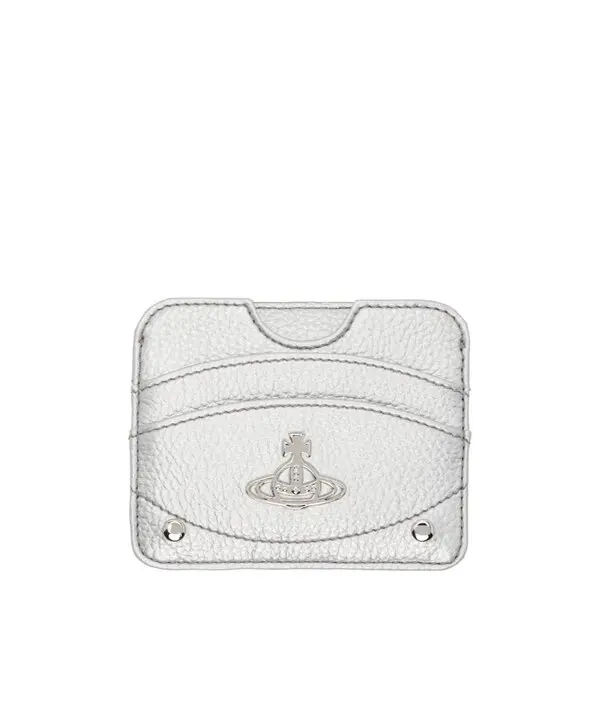 VIVIENNE WESTWOOD Half Moon Card Holder - Silver