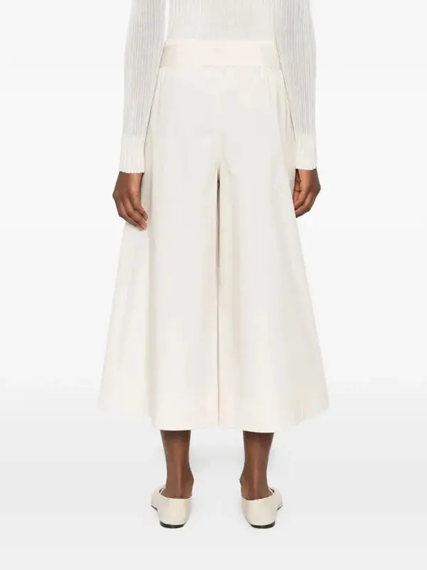 Pinko Doreen Wide Leg Pants With Waist Tie Detail - White