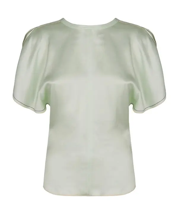 Victoria Beckham Draped Short-sleeve Top