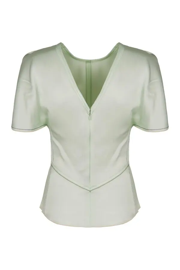 Victoria Beckham Draped Short-sleeve Top