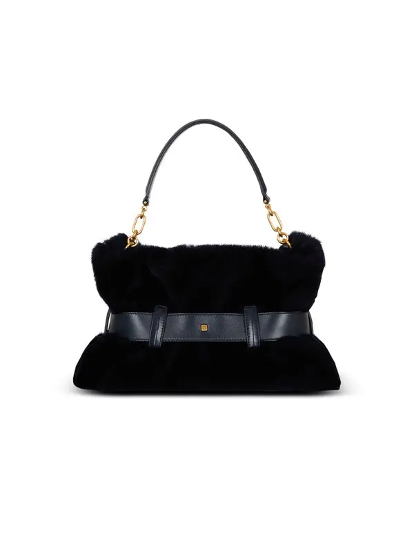 Balmain Medium Shearling Anthem Bag