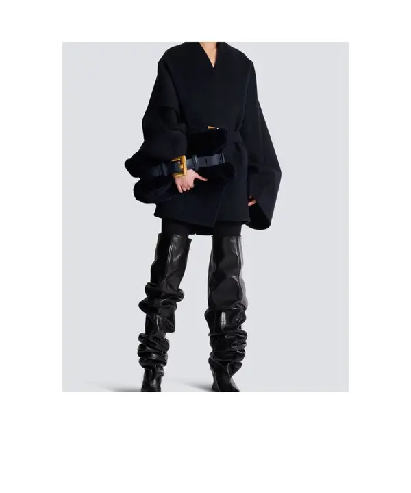 Balmain Medium Shearling Anthem Bag