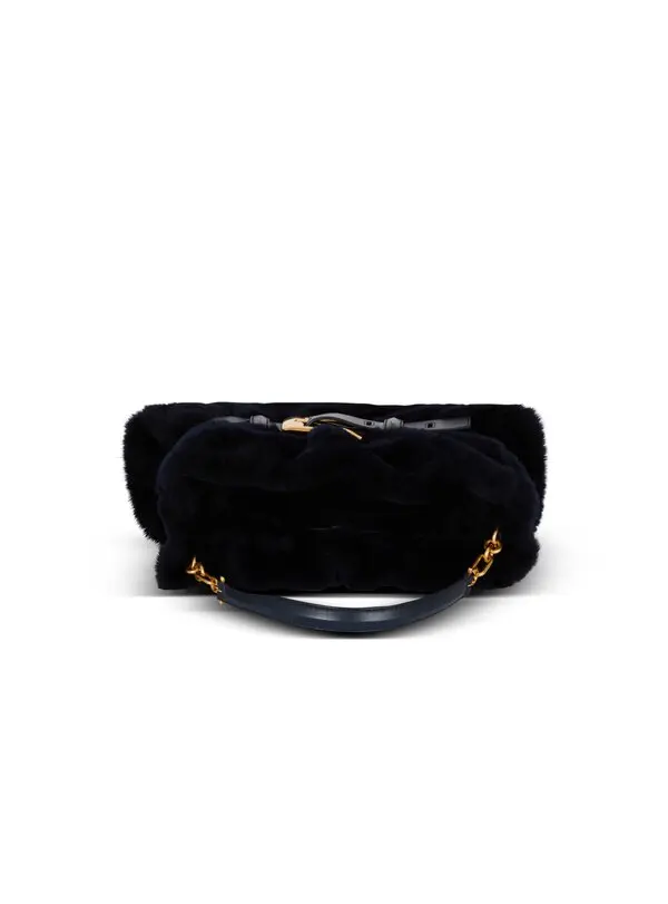 Balmain Medium Shearling Anthem Bag