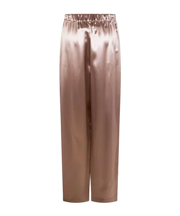 Fabiana Filippi Satin Straight-leg Pants - Brown