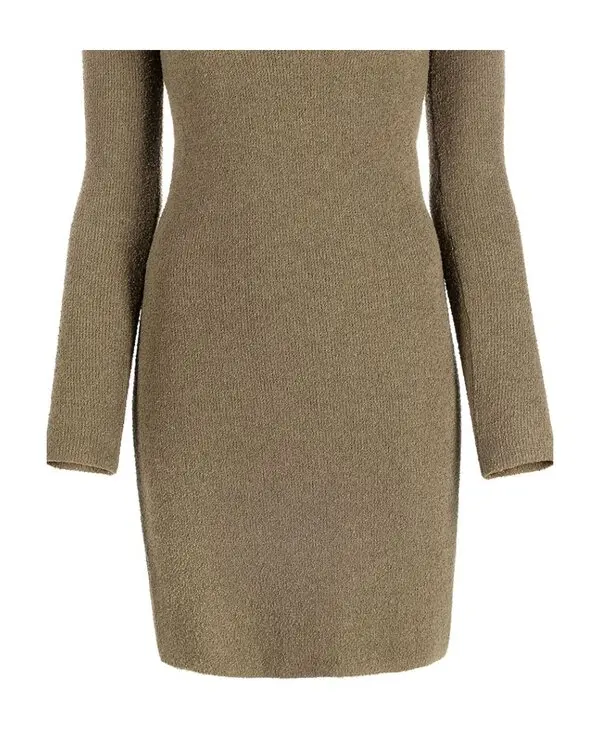 Nanushka Leah Square-neck Knitted Dress - Brown