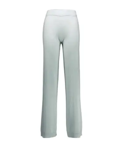 ALLUDE Elastic Waist Wide-leg Trousers - Gray