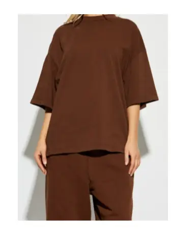ENTIRE STUDIOS Oversized Crew Neck T-shirt - Brown