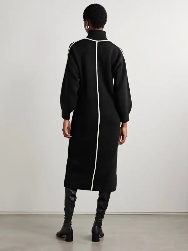 Staud Apres Knitted Turtleneck Dress