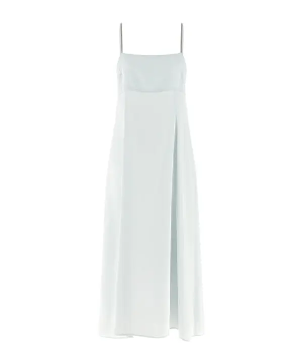 Peserico Punto Luce Satin Long Dress - Light Blue