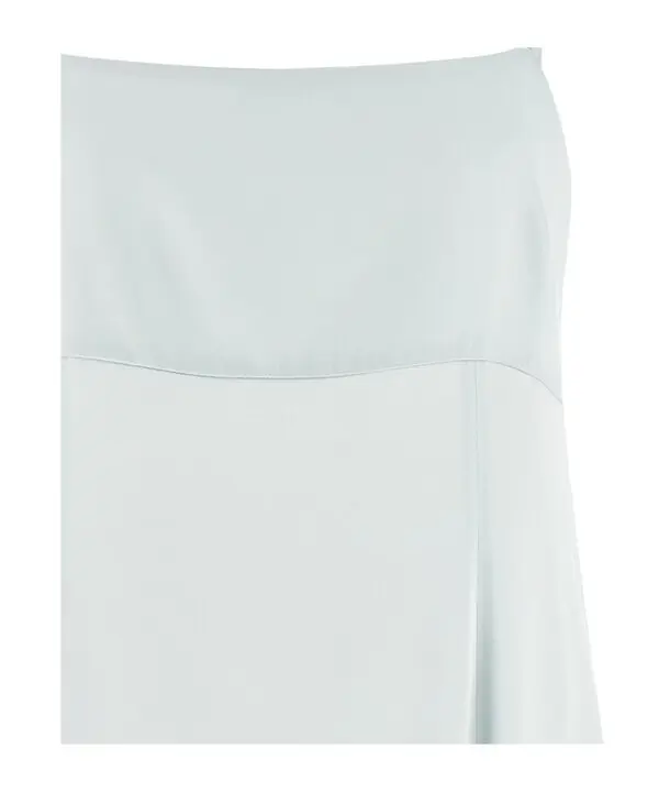 Peserico Punto Luce Satin Long Dress - Light Blue