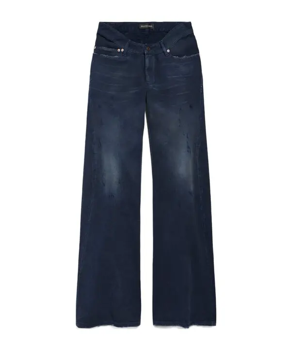 Balenciaga Curved Waist Jeans - Black