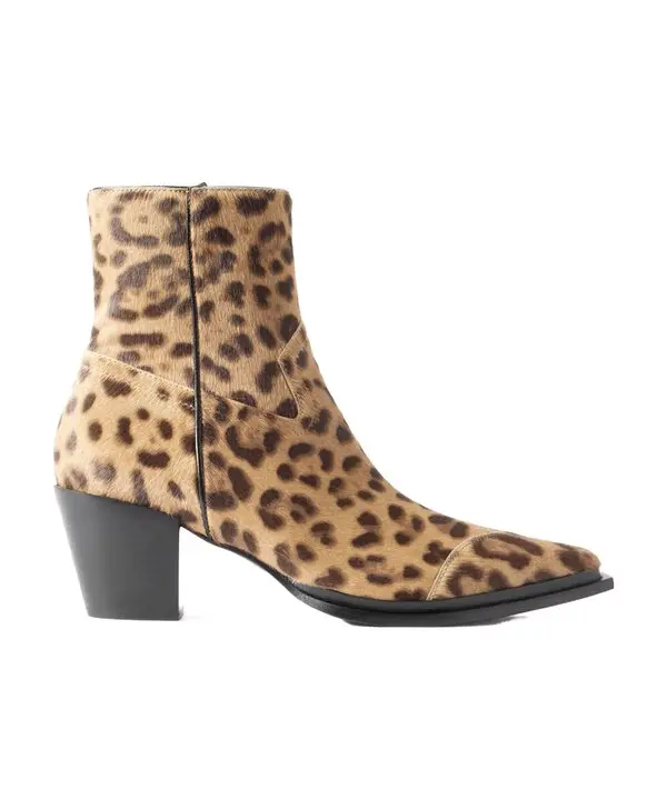 JIMMY CHOO Leopard Print Ankle Boots