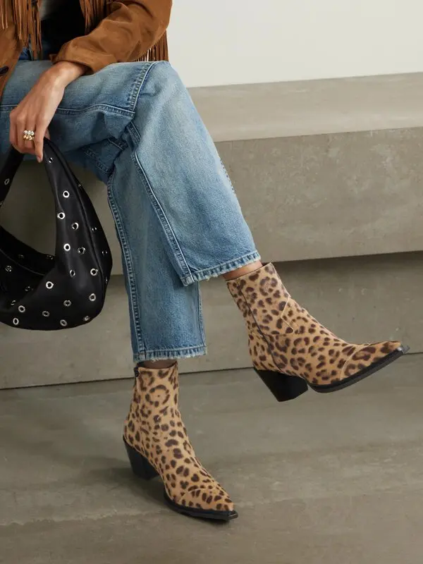 JIMMY CHOO Leopard Print Ankle Boots