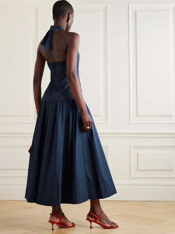 Staud Harrington Halterneck Midi Dress