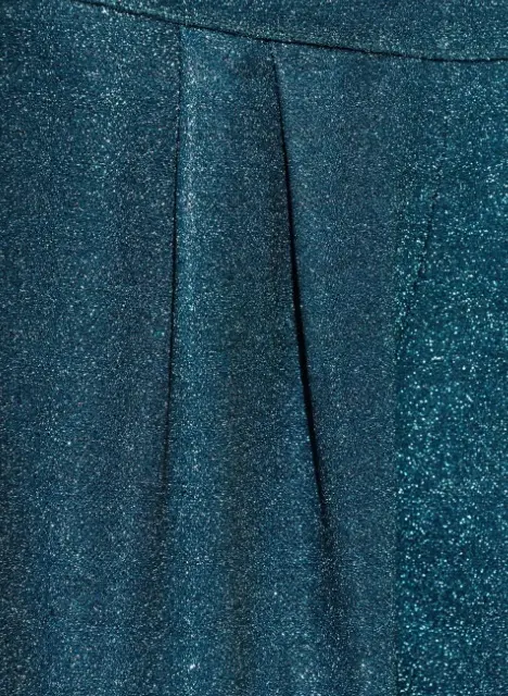 Oseree Lurex Thread Wide Leg Pants - Blue