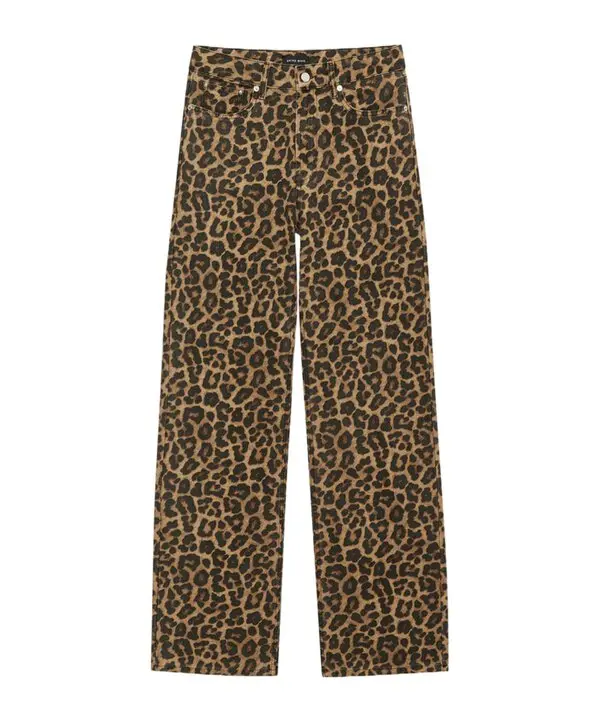 ANINE BING Hugh Jeans - Black Panthers And Brown Panthers
