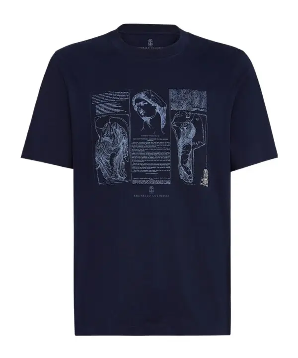 Brunello Cucinelli Graphic Printed Crewneck T-shirt