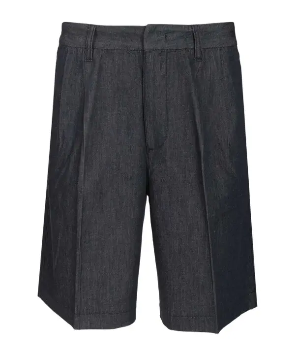 Emporio Armani Pleated Denim Shorts