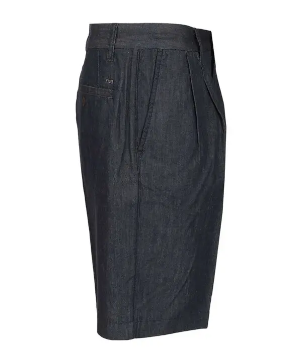 Emporio Armani Pleated Denim Shorts