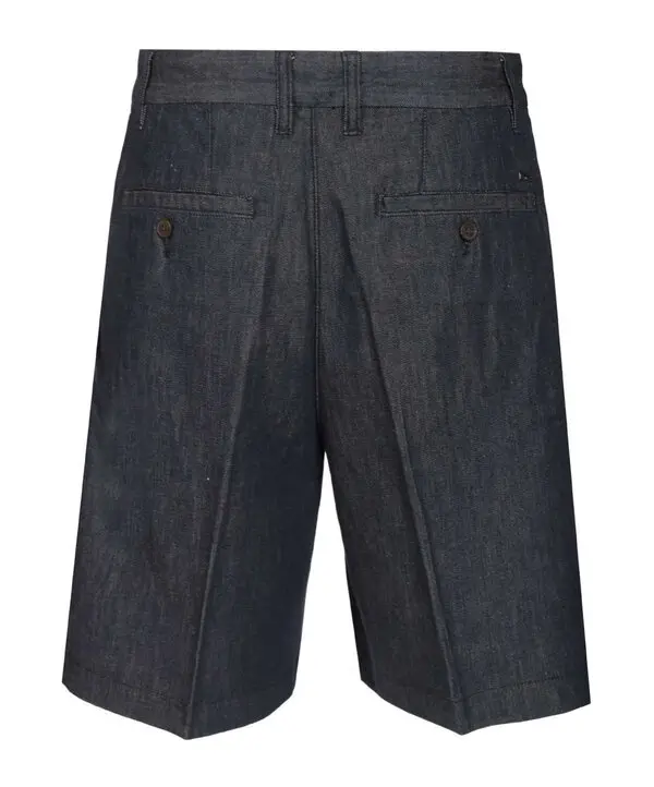 Emporio Armani Pleated Denim Shorts