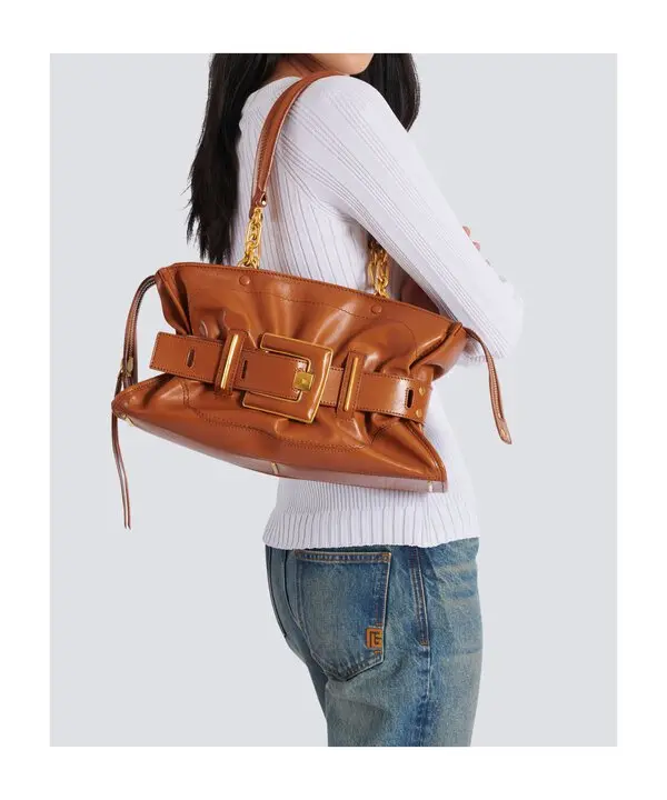 Balmain Calfskin Leather Anthem Bag