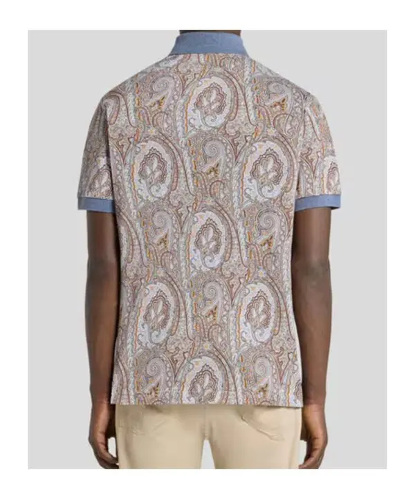 Etro Arnica Paisley Short-sleeved Polo Shirt - Nude