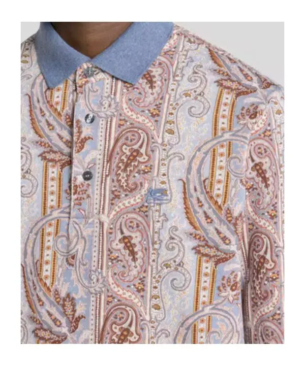 Etro Arnica Paisley Short-sleeved Polo Shirt - Nude