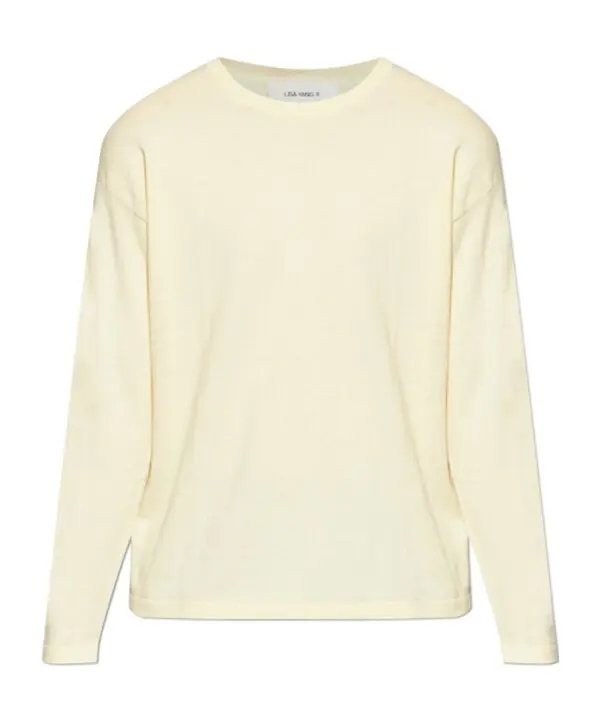 LISA YANG Long Sleeve Crew Neck Sweater - Limone