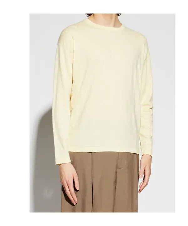 LISA YANG Long Sleeve Crew Neck Sweater - Limone
