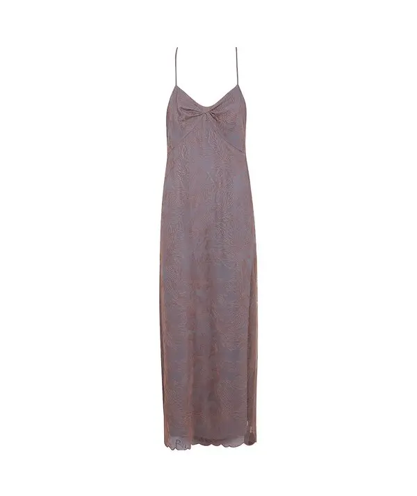 Emporio Armani Embroidered Sleeveless Maxi Dress