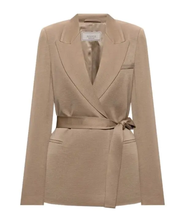 Peserico Belted Lapel Blazer