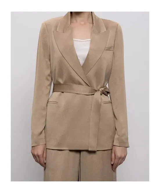 Peserico Belted Lapel Blazer