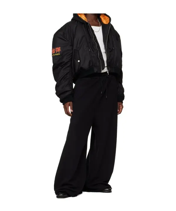 LU'U DAN Raw-cut Bontan Drawstring Casual Pants - Soft Black