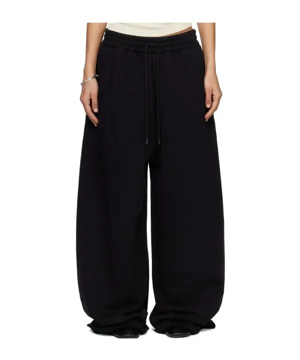 LU'U DAN Raw-cut Bontan Drawstring Casual Pants - Soft Black