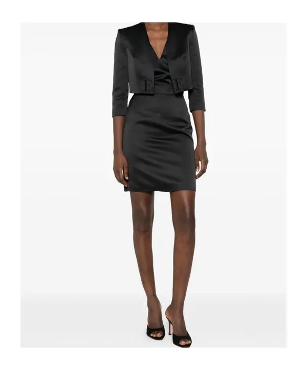 sachin and babi light blue dress black dress with jacket: Women's Clothing & Apparel main image 1