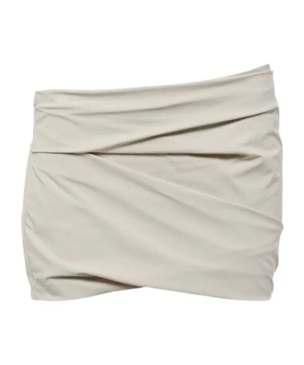 ENTIRE STUDIOS Low-rise Draped Miniskirt - White