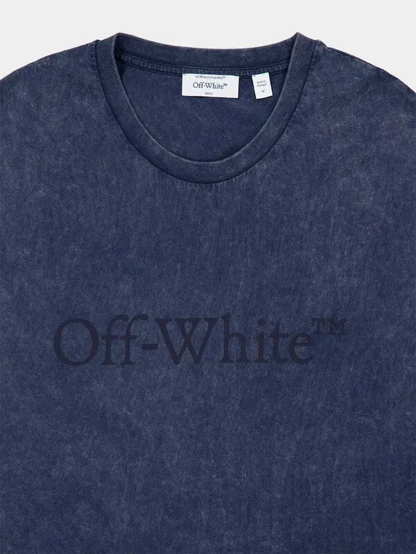 Off-White Sleeveless Cotton Top - Blue