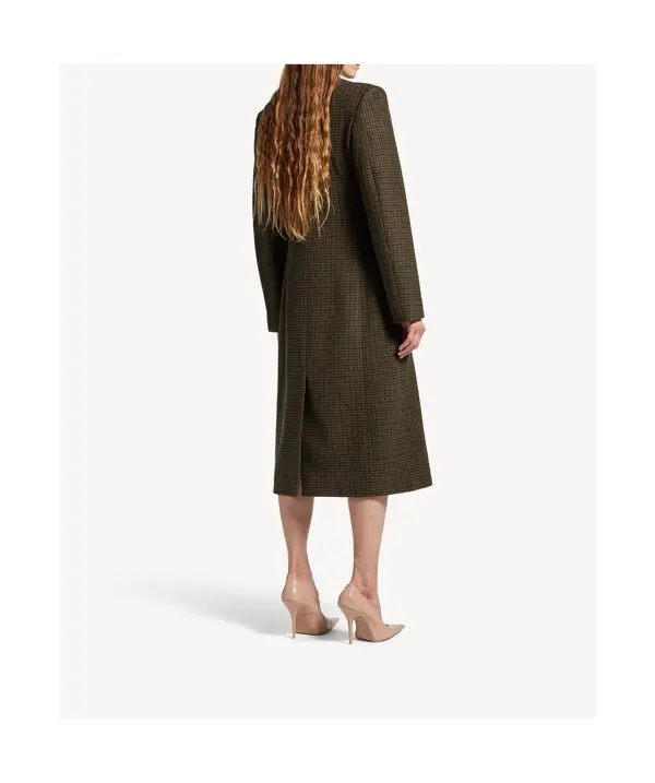 Balenciaga Double-breasted Checkered Wool Coat