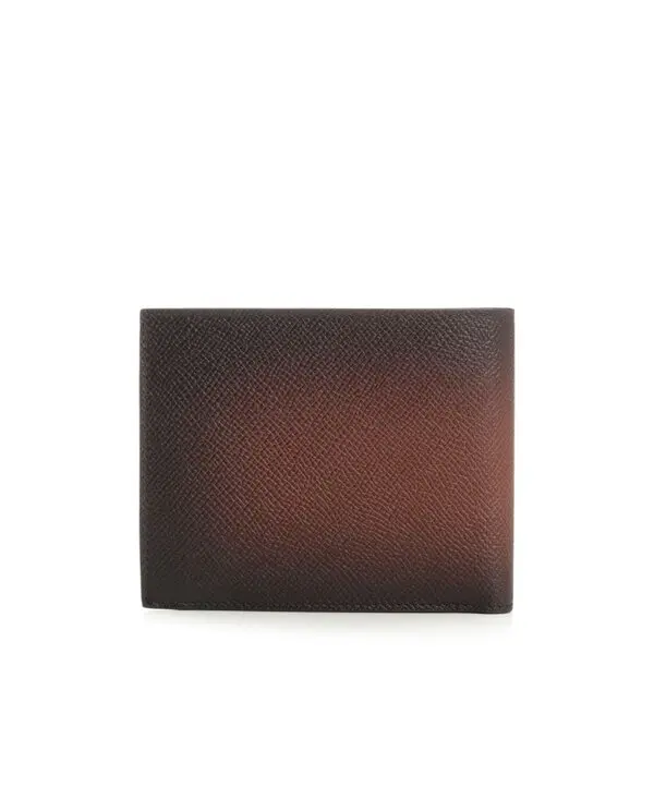 FERRAGAMO Logo Plaque Bi-fold Wallet - Black