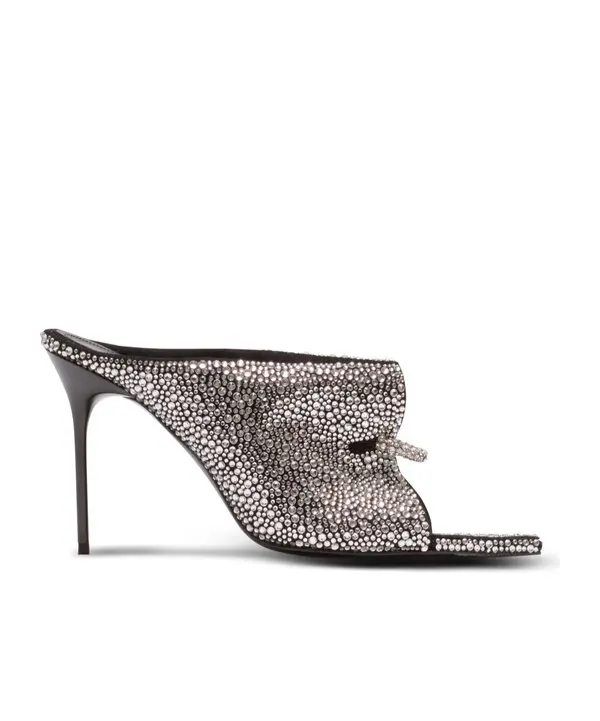 Balmain Embellished Pointed Toe Stiletto Mules