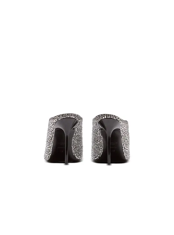 Balmain Embellished Pointed Toe Stiletto Mules