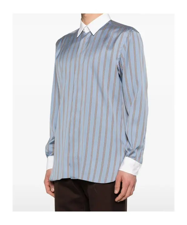 TOM FORD Fluid Fit Striped Shirt - Blue