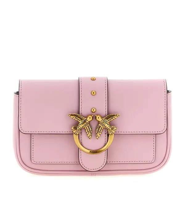 Pinko Love One Pocket Chain Linked Crossbody Bag - Pink